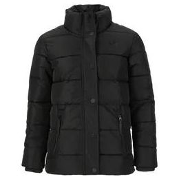 Outdoorjacke WHISTLER "Amaret", Kinder, Gr. 152, schwarz, 100% Polyester, kariert, unifarben, normal, hoch geschlossener Ausschnitt, Jacken Outdoorjacke, mit wasserabweisender TPU-Membran