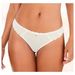 String Vivance, Damen, Gr. 40/42, beige (creme), Spitze, Obermaterial: 90% Polyamid, 10% Elasthan, Unterhosen String, aus Netzspitze in transparenter Optik
