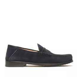 Rossano Bisconti Loafer - Moccasin In Soft Navy Blue Suede - Gr. 42,5 (EU) - in Blau - f&uuml;r Damen