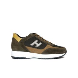 Hogan Low-Top Sneaker - Suede And Corduroy Interactive Sneakers - Gr. 10 - in Gr&uuml;n - f&uuml;r Damen
