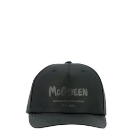 Alexander McQueen Caps & M&uuml;tzen - Black Graffiti Cap - Gr. S - in Schwarz - f&uuml;r Damen