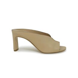 Roberto Del Carlo Sandalen - Beige Leather Sabot Sandals - Gr. 35 (EU) - in Braun - f&uuml;r Damen