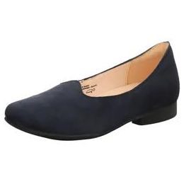 Think! Ballerina THINK "Think Ballerinas Veloursleder", Damen, Gr. 39, blau (dunkelblau), Veloursleder, Schuhe Ballerina