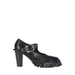 Comme des Gar&ccedil;ons Comme des Garcons Hohe Schuhe - Leather Heels With Draped Detail - Gr. 6_5 - in Schwarz - f&uuml;r Damen