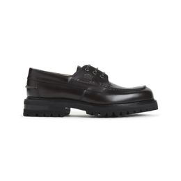 Church's Church's Loafer - Moc Toe Black Calf Leather Shoes With Chunky Rubbe - Gr. 8_5 - in Schwarz - f&uuml;r Damen