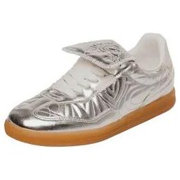 Sneaker Steve Madden "Steve Madden Sneaker Lederimitat", Damen, Gr. 37, silber, Lederimitat, Schuhe Sneaker