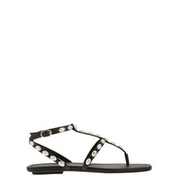 Stuart Weitzman Sandalen - Pearlita - Thong Sandal With Pearls - Gr. 36 (EU) - in Schwarz - f&uuml;r Damen