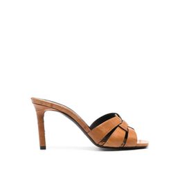 SAINT LAURENT Sandalen - Tribute Sandals - Gr. 36,5 (EU) - in Braun - f&uuml;r Damen