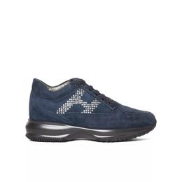Hogan Low-Top Sneaker - Blue Suede Interactive Sneakers - Gr. 40 (EU) - in Blau - f&uuml;r Damen