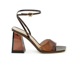 Gianvito Rossi Sandalen - Brown Glass Patent Leather Sandals - Gr. 37 (EU) - in Braun - f&uuml;r Damen