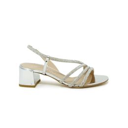 Ninalilou Sandalen - Silver Leather Sandal - Gr. 35 (EU) - in Silber - f&uuml;r Damen