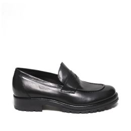 Black Leather Moccasin - Gr. 40 (EU) - in Schwarz