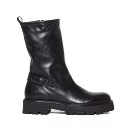Hundred 100 Stiefel - Biker-Style Ankle Boots - Gr. 37 (EU) - in Schwarz - f&uuml;r Damen