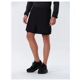 Trainingsshorts Rukka "Rukka Shorts Maaninka 2In1", Herren, Gr. XXL, schwarz, 87% Polyester, 13% Elasthan, Hosen