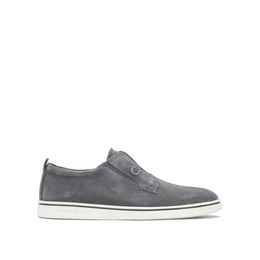 Salvatore Ferragamo Loafer - Suede Slip-On Loafers With Rubber Sole - Gr. 8 - in Grau - f&uuml;r Damen