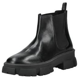 Stiefelette Steve Madden "Steve Madden Stiefelette Leder/Textil", Herren, Gr. 43, schwarz, Leder, Textil, Schuhe Stiefelette