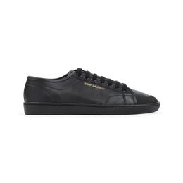 SAINT LAURENT Low-Top Sneaker - Black Leather Sneakers With Minimalist Design - Gr. 42,5 (EU) - in Schwarz - f&uuml;r Damen