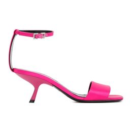 Sergio Rossi Sandalen - Magenta Satin Sandals - Gr. 36 (EU) - in Rosa - f&uuml;r Damen
