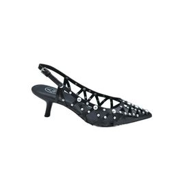 Ash Hohe Schuhe - Laced Black Low-Cut Shoes With Metallic Studs - Gr. 36 (EU) - in Schwarz - f&uuml;r Damen