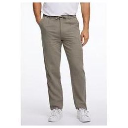 Leinenhose LINDBERGH "Leinenhose Relaxed Fit", Herren, Gr. M, army, Obermaterial: 55% Baumwolle, 45% Leinen, relaxed fit, Hosen