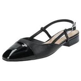 Ballerina Steve Madden "Steve Madden Ballerinas Leder", Damen, Gr. 37, schwarz, Leder, Schuhe Ballerina