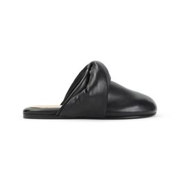 Carven Slipper & Pantoletten - Black Lamb Leather Slippers - Gr. 39 (EU) - in Schwarz - f&uuml;r Damen