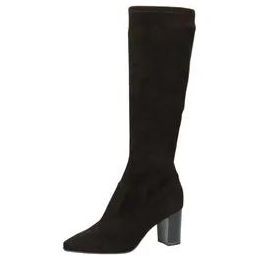 High-Heel-Stiefel Caprice "Caprice Stiefel Veloursleder", Damen, Gr. 37, schwarz, Veloursleder, Schuhe