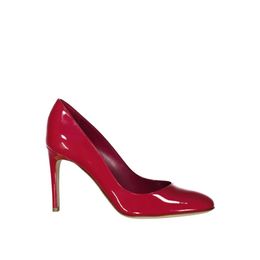 Sergio Rossi Hohe Schuhe - Red Calf Leather Pumps With Polished Finish - Gr. 35 (EU) - in Rot - f&uuml;r Damen