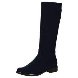Stiefel Caprice "Caprice Stiefel Veloursleder", Damen, Gr. 38,5, blau (navy), Veloursleder, Schuhe Stiefel