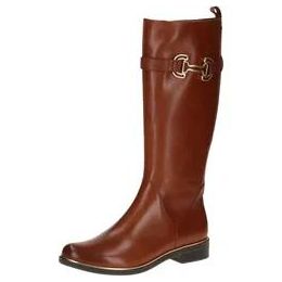 Stiefel Caprice "Caprice Stiefel Leder", Damen, Gr. 38,5, cognac, Leder, Schuhe Stiefel