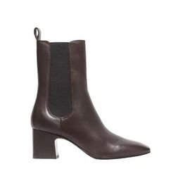 Ash Stiefel - Ankle Boot In Soft Ebony Nappa With Side Elastic - Gr. 36 (EU) - in Braun - f&uuml;r Damen