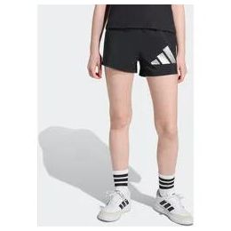 Shorts Adidas SPORTSWEAR "TRAIN ESSENTIALS PRINT SPORT- KINDER", M&auml;dchen, Gr. 170, N-Gr, schwarz (schwarz, silber metallic,), Obermaterial: 100% Polyester, Hosen Shorts