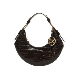 Michael Kors Hobo Bags - Croc-Embossed Handbag - Gr. unisize - in Schwarz - f&uuml;r Damen