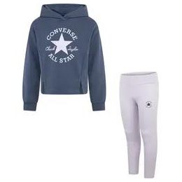 Kapuzensweatshirt Converse "CNVG DCTP HOODIE & LEGGING SET", M&auml;dchen, Gr. 116 (6), vapor violet, Obermaterial: 60% Baumwolle, 40% Polyester. Kapuzenfutter: 65% Baumwolle, 35% Polyester. Obermaterial Hose: 85% Polyester, 15% Elasthan, Sweatshirts