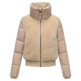 Pl&uuml;schjacke Navahoo "Teddyzone 14", Damen, Gr. XL (42), beige, Obermaterial 1: 100% Polyester. Obermaterial 2: 100% Polyester. Innenfutter: 100% Polyester. Wattierung: 100% Polyester. &Auml;rmelfutter: 100% Polyester, weit h&uuml;ftlang, hoch geschlossener Ausschnitt, &Auml;rmel ohne &Auml;rmelschlitz Rippb&uuml;ndchen mit Windstopper, Jacken, Teddy-Fleece Jacke mit hohem Kragen