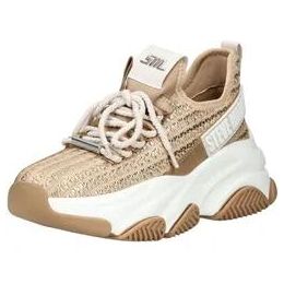 Sneaker Steve Madden "Steve Madden Sneaker Textil", Damen, Gr. 39, wei&szlig; (wei&szlig;, beige), Textil, Schuhe Sneaker