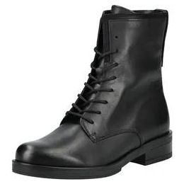 Schn&uuml;rstiefelette Gabor "Gabor Stiefelette Leder", Damen, Gr. 39, schwarz, Leder, Schuhe Schn&uuml;rstiefelette