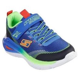 Sneaker Skechers "TRI-NAMICS 2.0", M&auml;dchen, Gr. 34, bunt (blau, multifarben), Lederimitat, Textil, kontrastfarbene Details, Schuhe Sneaker, Klettschuh mit Gummizug, Gr&ouml;&szlig;enschablone zum Download