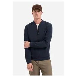 Sweater NO EXCESS "NO EXCESS Bomberweste von Timeless Basics", Herren, Gr. M, dunkelblau, 49% Polyester, 45% Baumwolle, 6% Elasthan, Sweatshirts Sweater