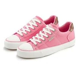Sneaker ELBSAND "Schn&uuml;rschuh, Freizeitschuh, Stoffschuh, Halbschuh, Turnschuh", Herren, Gr. 43, ros&eacute;, Obermaterial: 96% Textilmaterial, 4% Lederimitat. Decksohle: 76% Textilmaterial, 24% Lederimitat. Futter: 100% Textilmaterial. Laufsohle: 100% Synthetik, kontrastfarbene Details, unifarben, Basic, Schuhe Sneaker, Schn&uuml;rhalbschuh aus weichem Textilmaterial Unisex VEGAN