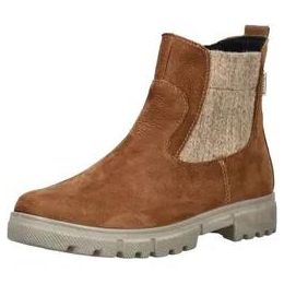 Stiefelette Ricosta "Ricosta Stiefelette Leder/Textil", Damen, Gr. 37, curry, Leder, Textil, Schuhe Stiefelette