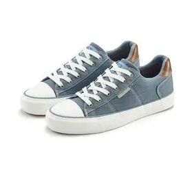 Sneaker ELBSAND "Schn&uuml;rschuh, Freizeitschuh, Stoffschuh, Halbschuh, Turnschuh", Herren, Gr. 42, blau, Obermaterial: 96% Textilmaterial, 4% Lederimitat. Decksohle: 76% Textilmaterial, 24% Lederimitat. Futter: 100% Textilmaterial. Laufsohle: 100% Synthetik, kontrastfarbene Details, unifarben, Basic, Schuhe Sneaker, Schn&uuml;rhalbschuh aus weichem Textilmaterial Unisex VEGAN