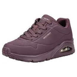 Sneaker Skechers "Skechers Sneaker Lederimitat", Damen, Gr. 36, rot (weinrot), Lederimitat, Schuhe Sneaker