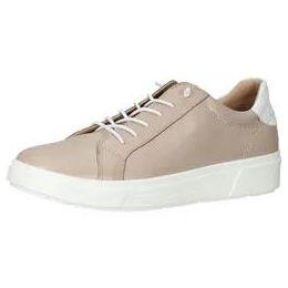 Sneaker Hush Puppies "Hush Puppies Sneaker Leder", Damen, Gr. 37, silber (silber, grau), Leder, Schuhe Sneaker
