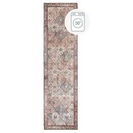 Teppich FLAIR RUGS "Dion", rot, B:60cm H:4mm L:230cm, Polyester, Teppiche, Teppich, Traditioneller Teppich, waschbar, Wohnzimmer, Schlafzimmer
