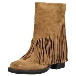 Bikerboots Steve Madden "Steve Madden Stiefelette Veloursleder", Damen, Gr. 39, chestnut, Veloursleder, Schuhe Bikerboots
