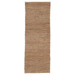 Teppich CarpetFine "Nala, Juteteppich aus Naturfaser", beige, B:70cm H:9mm L:200cm, Jute, Teppiche, Teppich, aus 100% Jute, viele Gr&ouml;&szlig;en und Formen, quadratisch, rund, L&auml;ufer