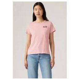 Levi's T-Shirt LEVI'S "THE PERFECT TEE", Damen, Gr. S (36), rosa (gab rose), Single Jersey, Obermaterial: 100% Baumwolle, normal, Rundhals, abgesteppt, Shirts T-Shirt, mit Batwing-Logoprint