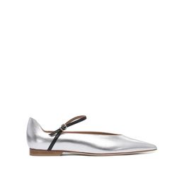 Lella Baldi Pointed Toe Ballerinas With Ankle Strap - Gr. 36,5 (EU) - in Wei&szlig;