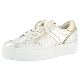 Sneaker Paul Green "Paul Green Sneaker Leder", Damen, Gr. 40, silber (metallic silber), Leder, Schuhe Sneaker